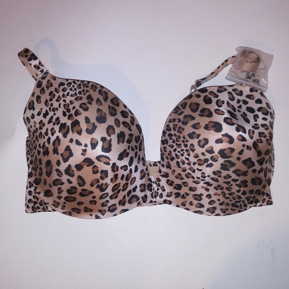 Cacique Bra 40ddd Leopard Animal Print Boost Plunge U… - Gem